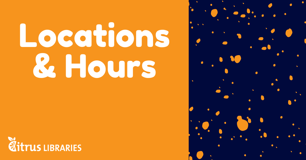 Locations - Citrus Libraries - Discover Your Local Library Branch
