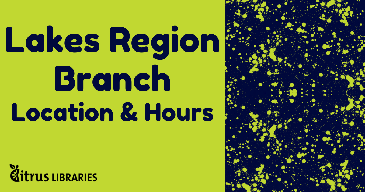 Lakes Region Library Location & Hours - Citrus Libraries